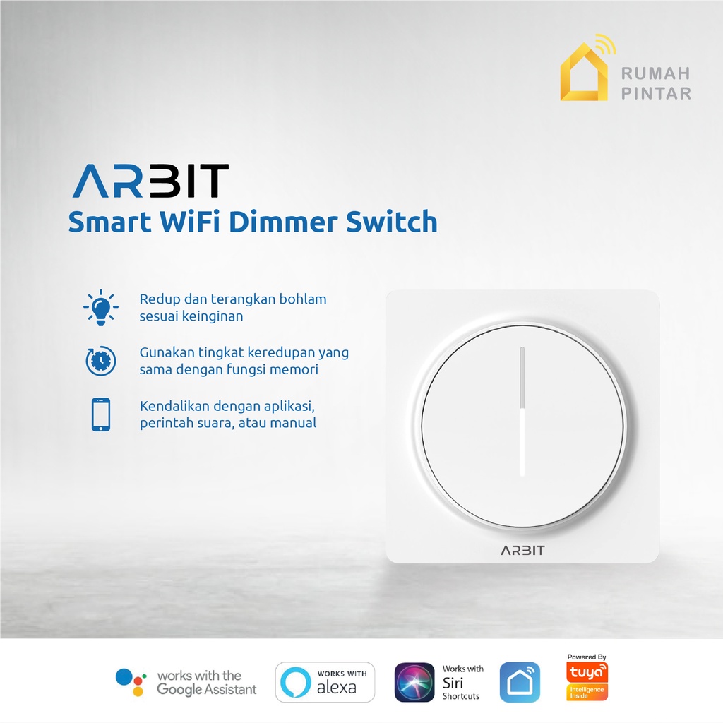 Jual ARBIT WiFi Dimmer Switch Saklar Redup Pintar Smart Home | Shopee ...