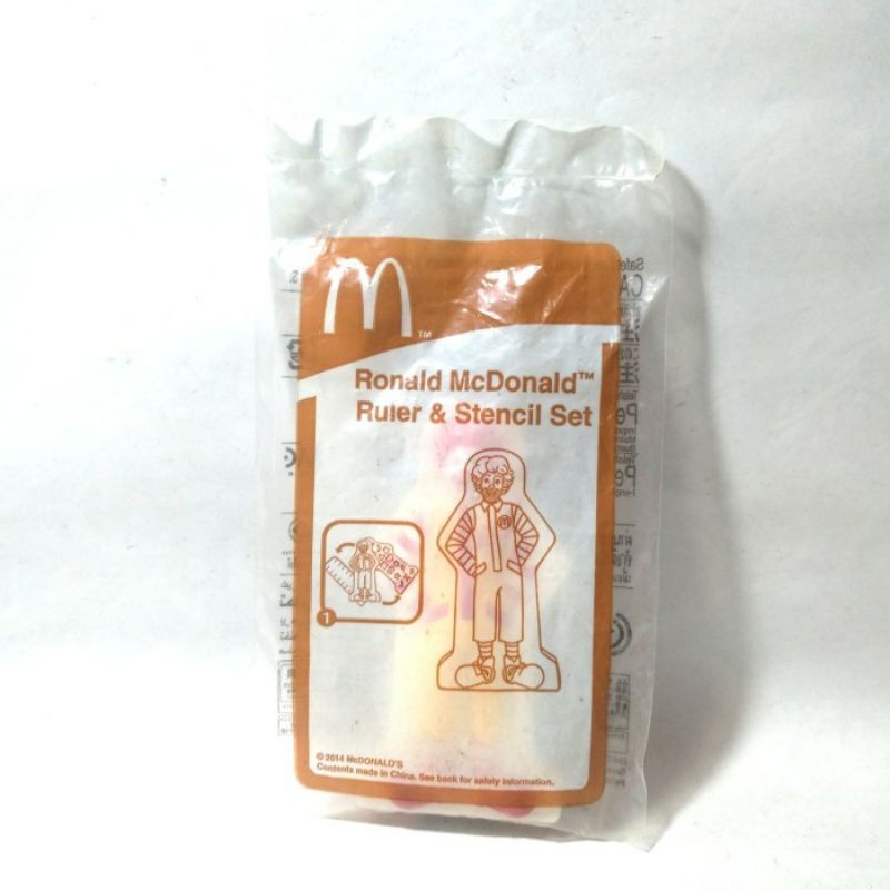 Jual Maskot Penggaris Ronald Ruler Stencil Stationery Gift Set Mcdonalds Happy Meal Mcd Mascot ...