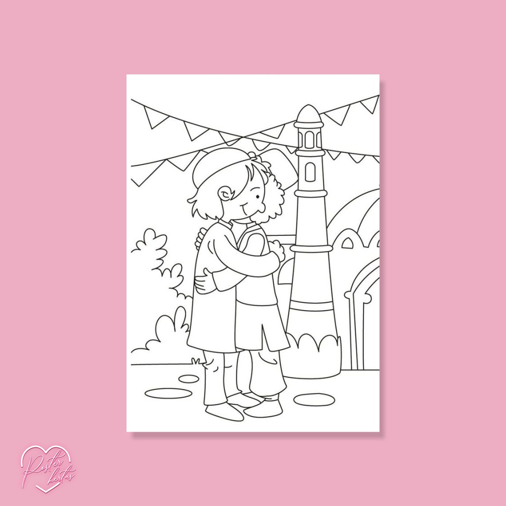 Jual LEMBAR SKETSA KERTAS GAMBAR BELAJAR MEWARNAI COLOURING ANAK TK ...