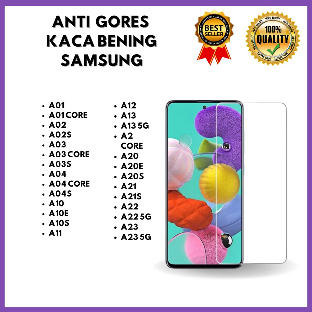 Jual TEMPERED GLASS BENING SAMSUNG A01-A01 CORE-A02-A02S-A03-A03 CORE-A03S-A04-A04 CORE-A04S-A10 ...