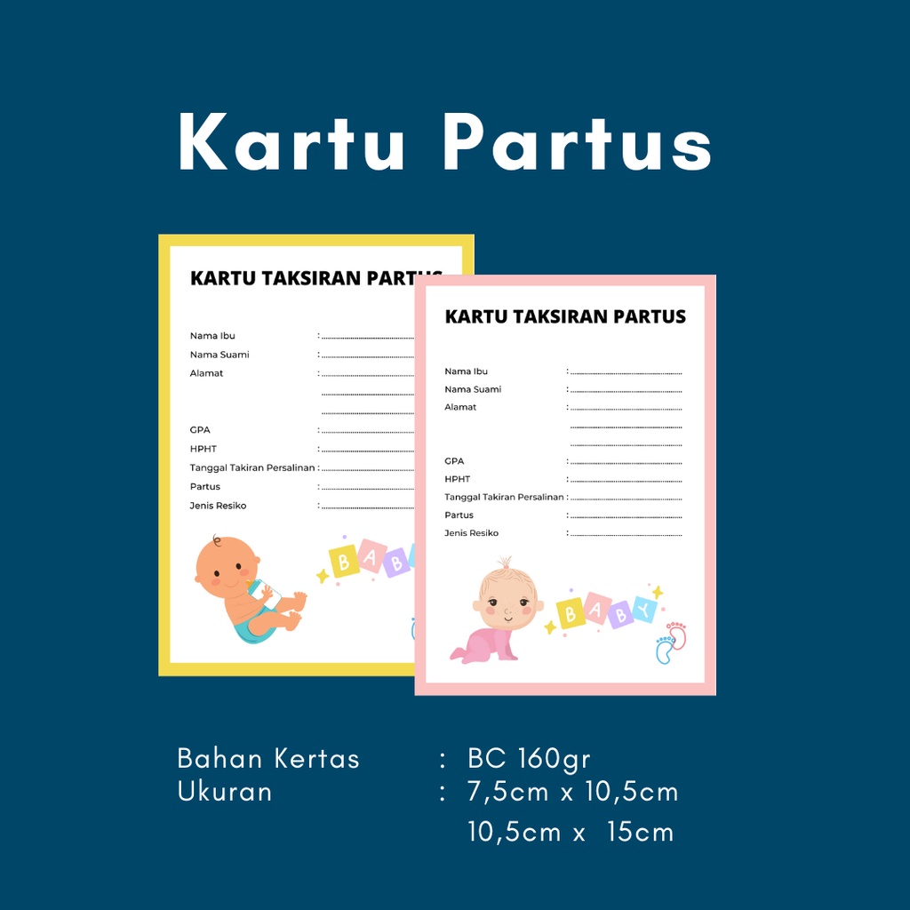 Jual Kartu Partus Taksiran Kelahiran | Shopee Indonesia