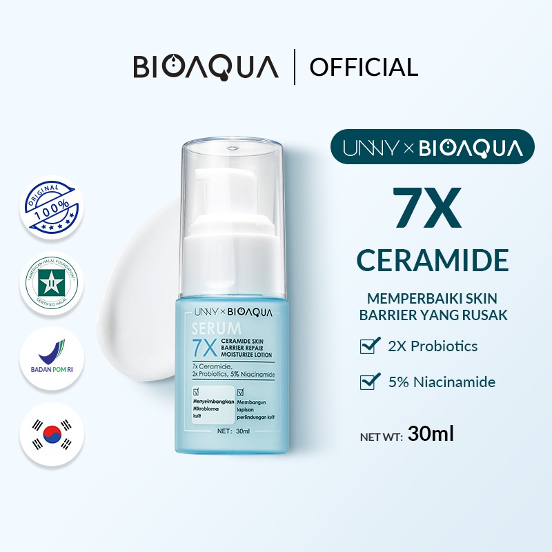 Jual BIOAQUA X UNNY 7x Ceramide Skin Barrier Repair Moisturize Serum Lotion 30ml | Shopee Indonesia