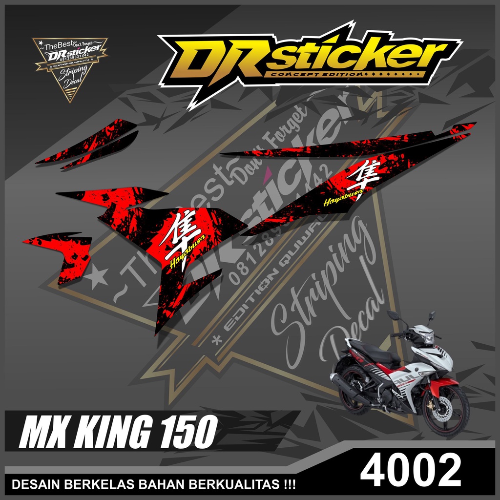 Jual 4002 STIKER STRIPING HAYABUSA VARIASI MOTOR MX KING 150 VARIASI ...
