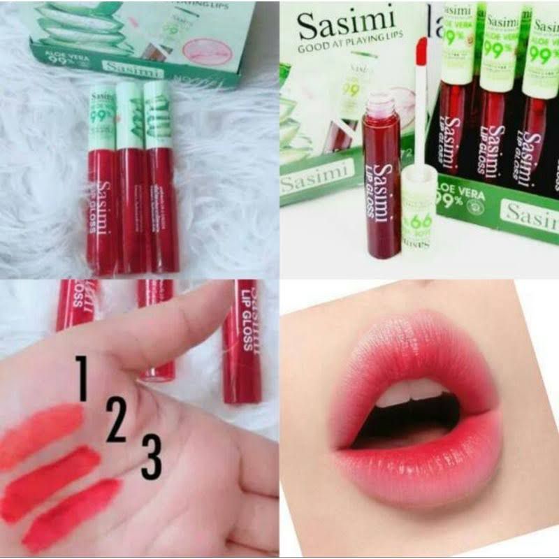 Jual PROMO!! LIP TINT SASIMI S721 ALOE VERA 3 WARNA NATURAL | Shopee ...