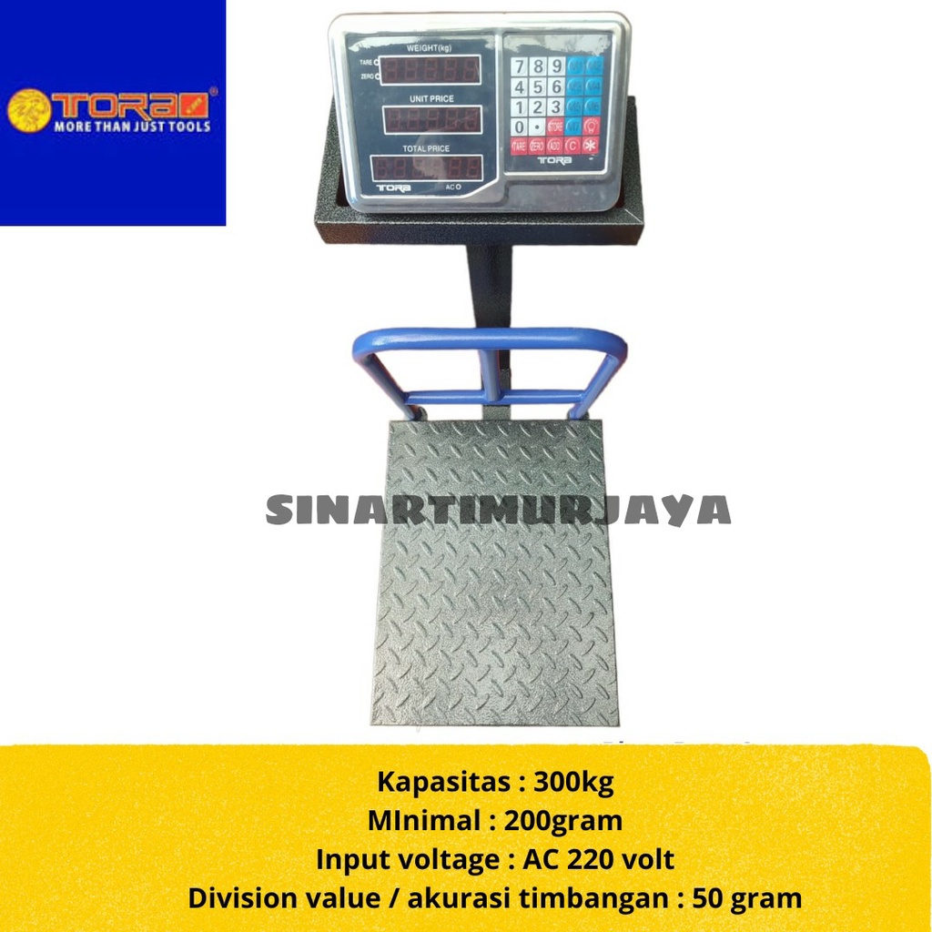 Jual Tora Timbangan Duduk Digital 300 Kg Platform Bench Scale 300KG ...