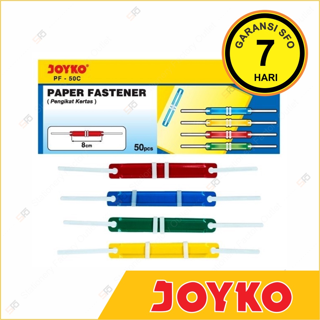 Jual Paper Fastener Joyko Color PF-50 isi 50 - Pengikat Kertas - SFO ...