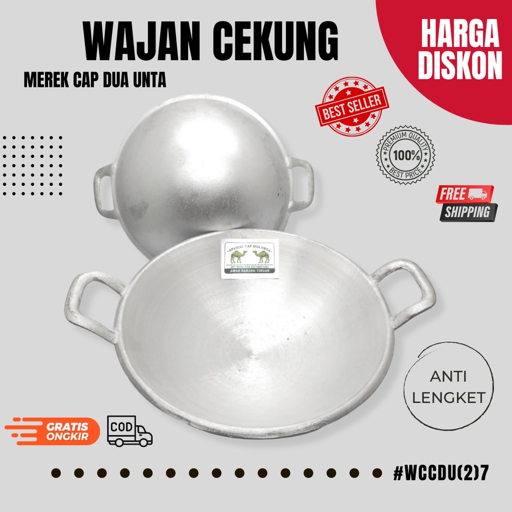 Jual WCCDU(2)7 - kuali katel wajan kenceng penggorengan wok cekung anti ...