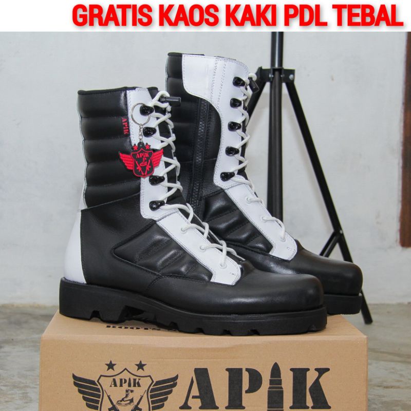 Jual SEPATU PDL PASKHAS PROVOS POLRI MERK APIK KULIT SAPI ASLI SEPATU ...