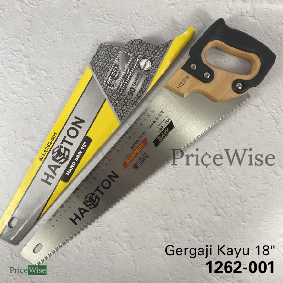 Jual Gergaji Tangan Gagang Kayu Lapis Karet 18" Hasston 1262-001 Prohex ...