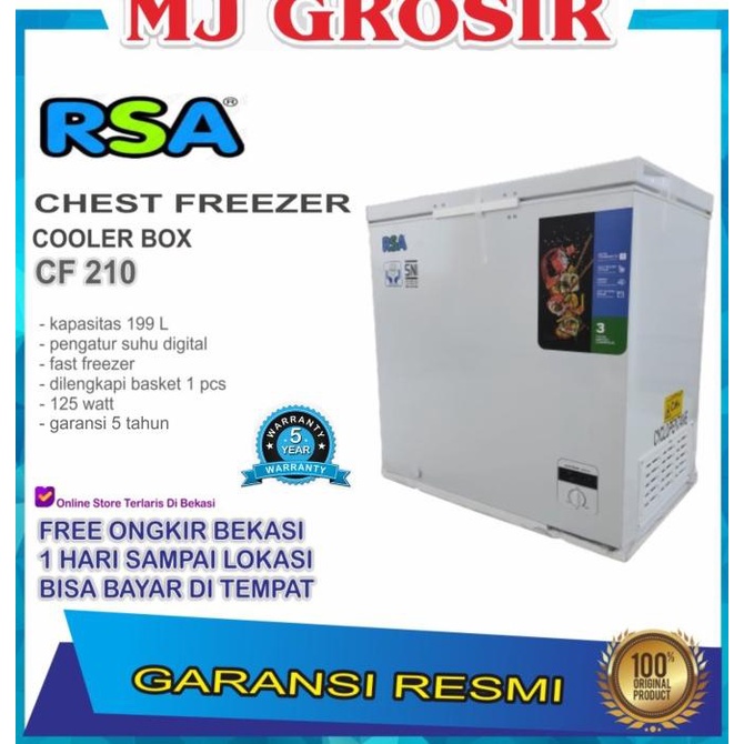Jual RSA CF 210 CHEST FREEZER BOX 200 L LEMARI PEMBEKU 200 LITER ...