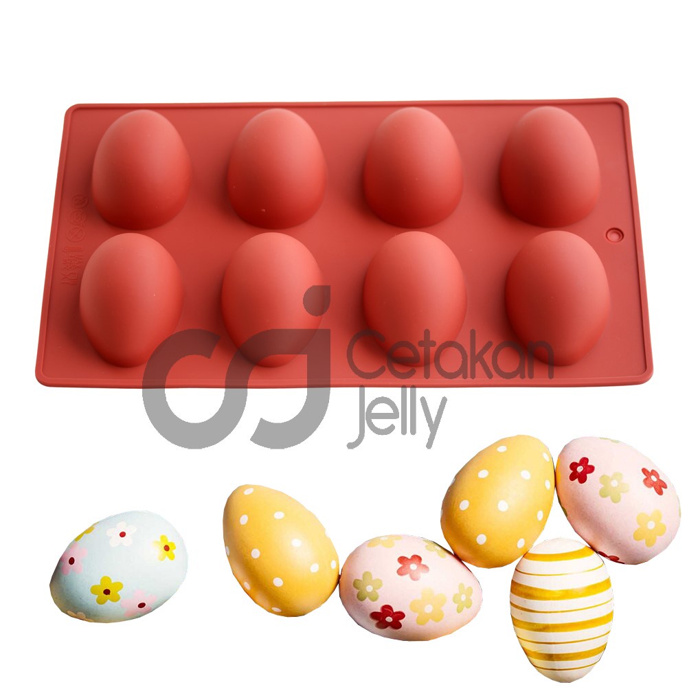 Jual CJ Cetakan Silikon Puding Jelly Coklat Kue Cake Clay Telur Ayam 8 ...