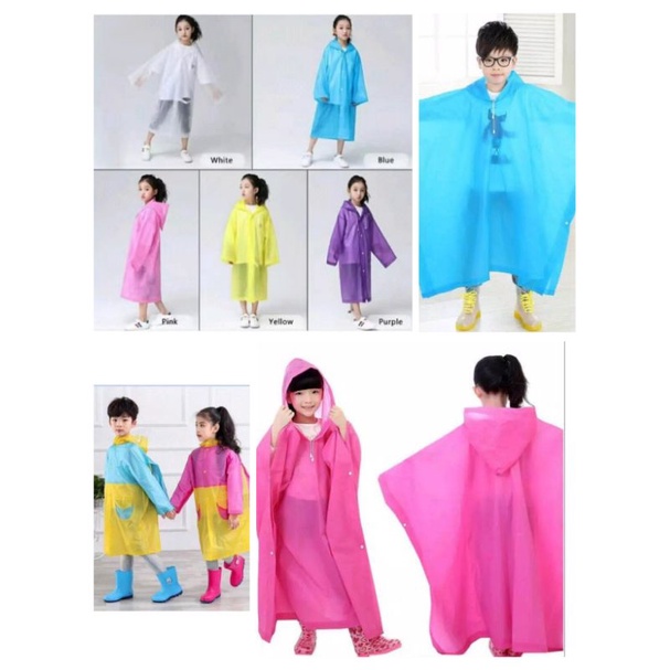 Jual JAS HUJAN ANAK / MANTEL HUJAN ANAK MODEL TERUSAN PONCHO ATAU ...