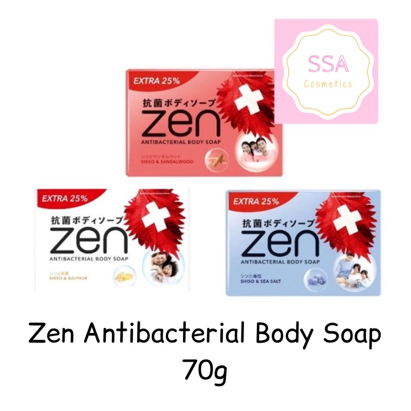 Jual ZEN Antibacterial Body Soap / sabun batang zen 70g | Shopee Indonesia