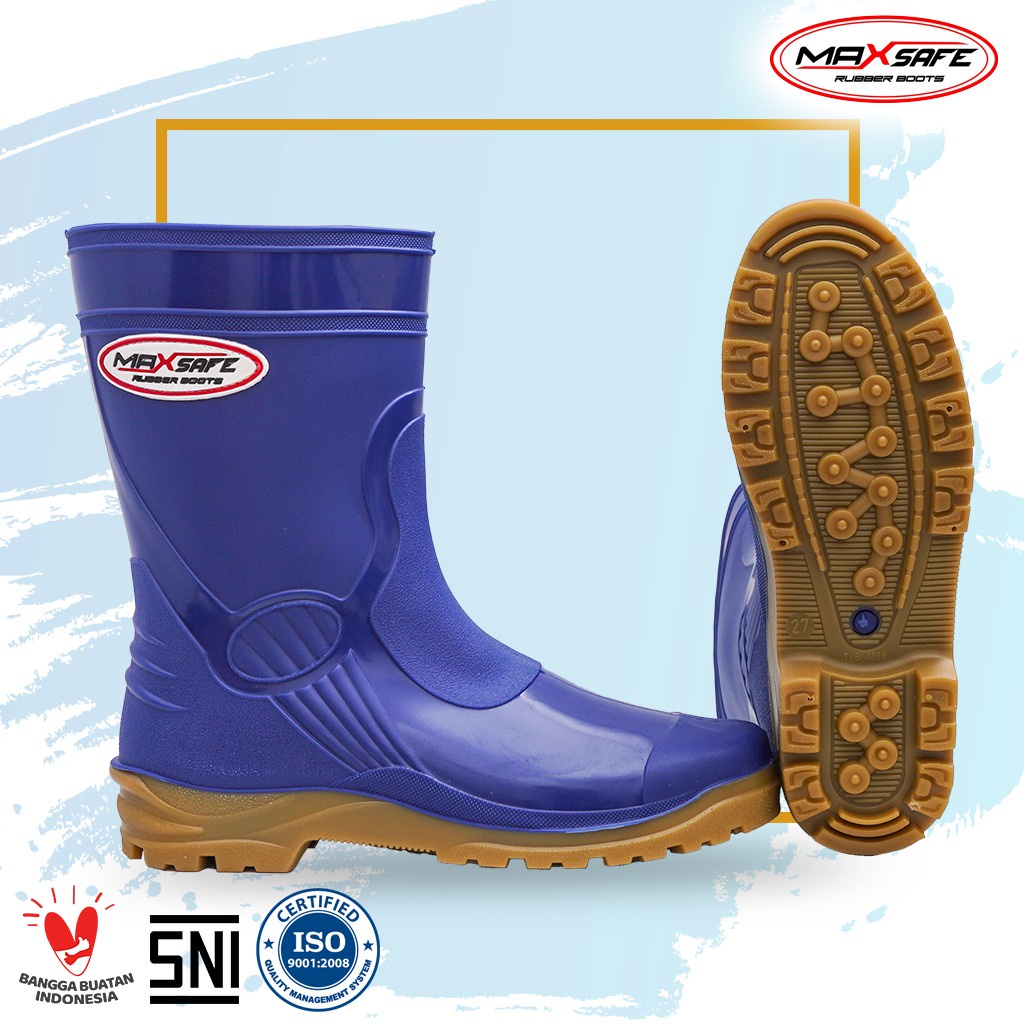 Jual Sepatu Boot Pendek Toyobo MaxSafe 1688 Biru | Shopee Indonesia