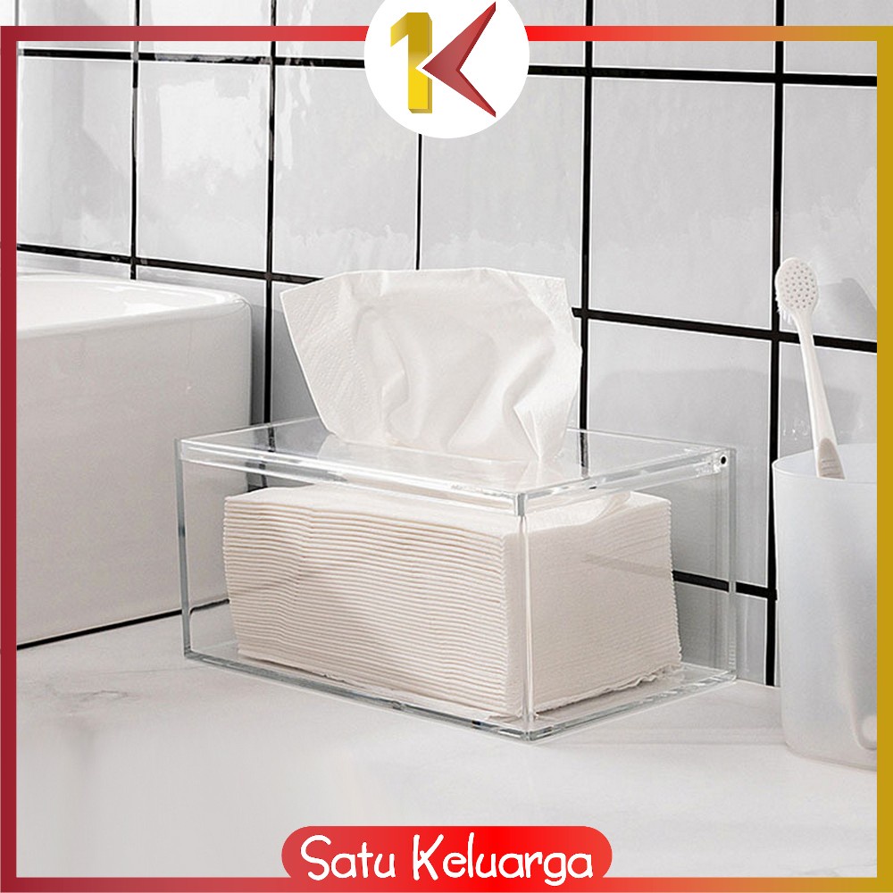 Jual SK-C713 Tempat Tissue Polos Persegi Transparan / Kotak Tempat Tisu ...