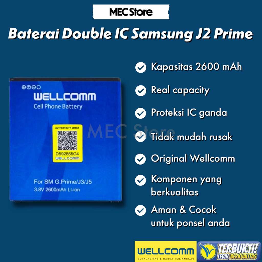 Jual Baterai / Battery Double IC Power Samsung Grand Prime , J5 2015 , J2 Prime , J3 2016 , J2 ...
