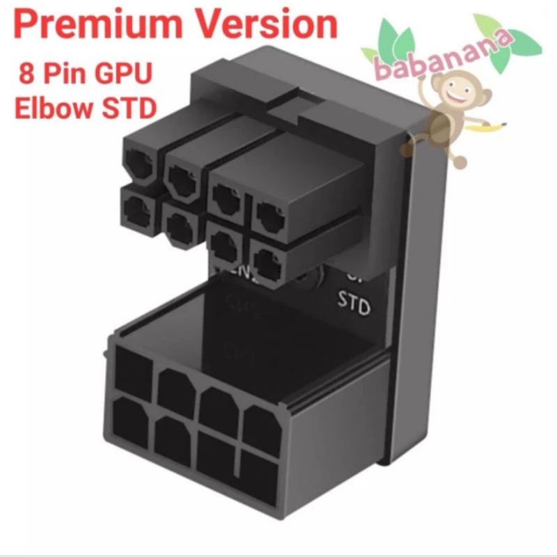 Jual 8 pin pcie GPU Elbow Standard Premium version siku vga 90 degree | Shopee Indonesia