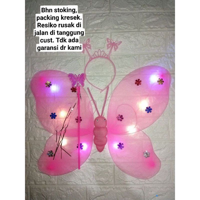 Jual mainan sayap peri kupu kupu led sayap lampu | Shopee Indonesia