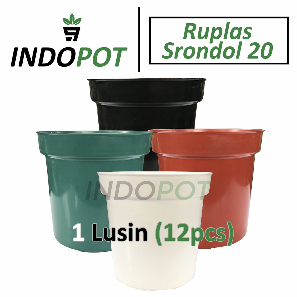 Jual 12Pcs Pot Tinggi Ruplas Srondol ukuran 20 Pot Tanaman Tinggi Pot ...