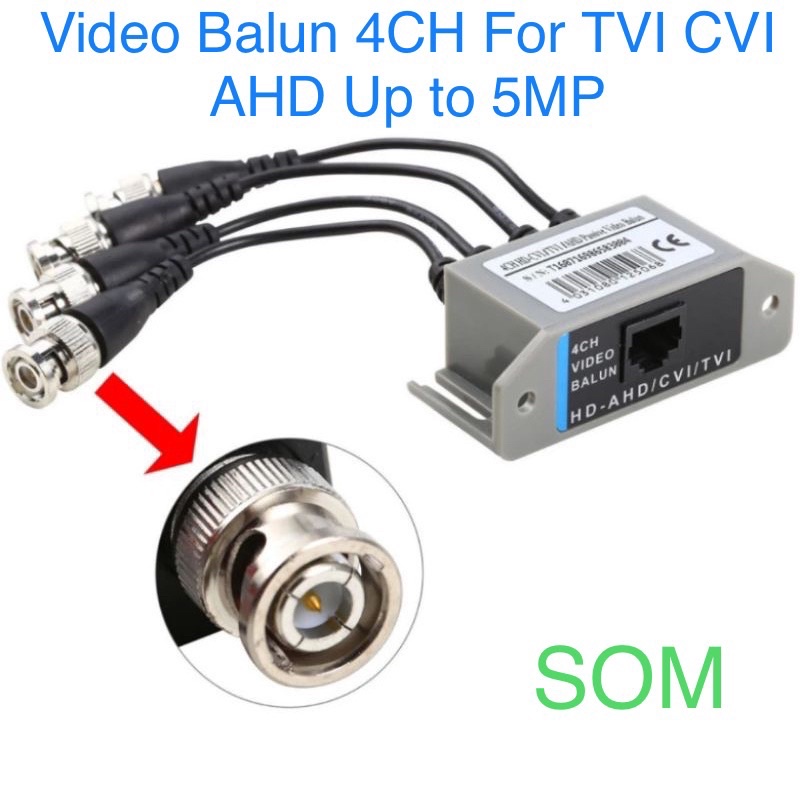 Jual ViDEO BALUN 4CH video balun 4 Channel jack kabel original Taiwan ...
