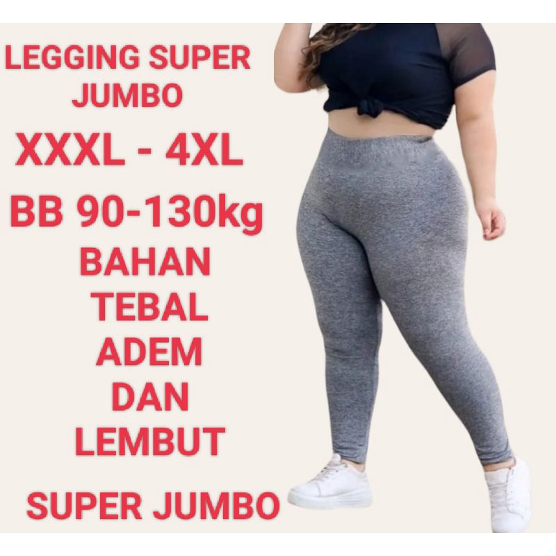 Jual Legging panjang Super jumbo XXXL -4XL BB 80-135kg Baan tebal dan adem | Shopee Indonesia