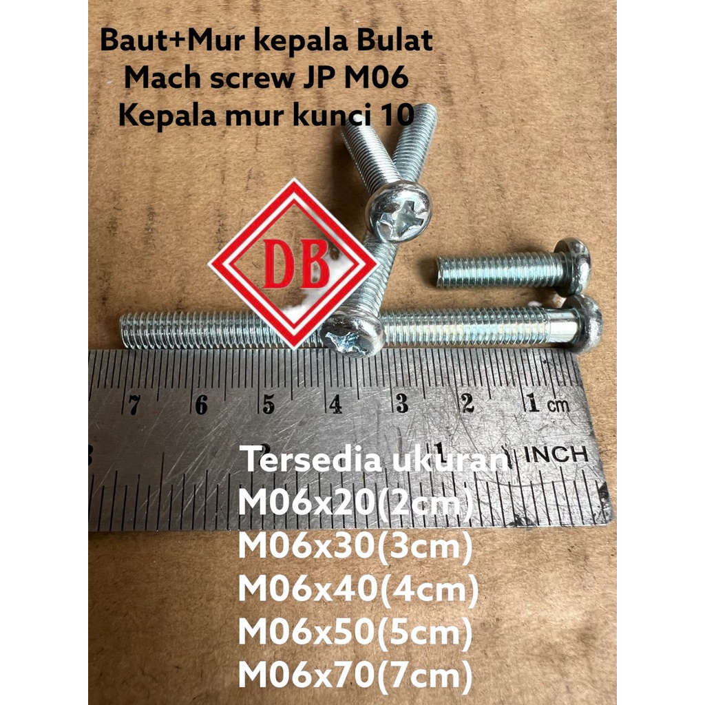 Jual DB MACH SCREW JP/BAUT+MUR PUTIH 6mm/BAUT KEPALA OBENG +/BAUT MUR ... Jual DB MACH SCREW JP/BAUT+MUR PUTIH 6mm/BAUT KEPALA OBENG +/BAUT MUR ...