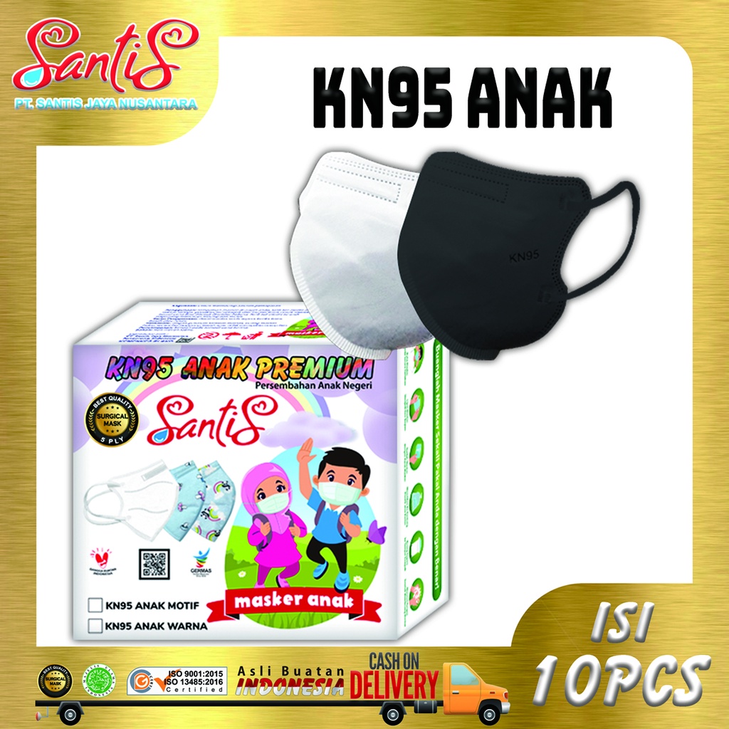 Jual Masker KN95 Pro Anak 5 ply by Santis ORIGINAL | Shopee Indonesia