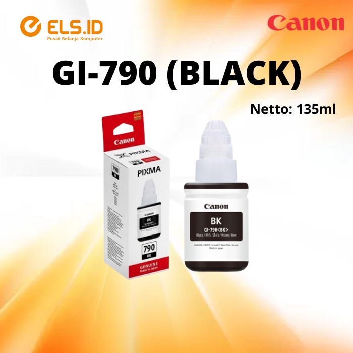 Jual Tinta Canon Gi-790 Black (135ml) | Shopee Indonesia