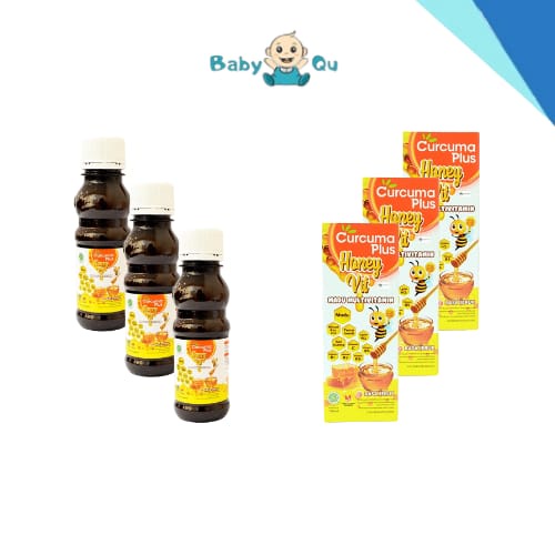 Jual Curcuma Plus Honey Vit Madu Multivitamin Rasa Jeruk 100ml/Azzamode ...