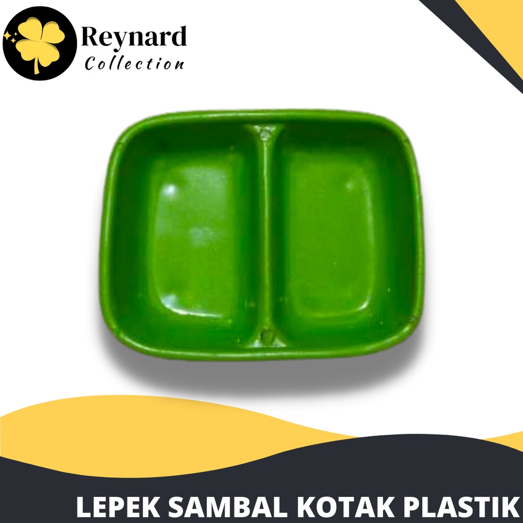 Jual Lepek Sambal Kotak Plastik Tebal Super Warna Melamine | Shopee ...