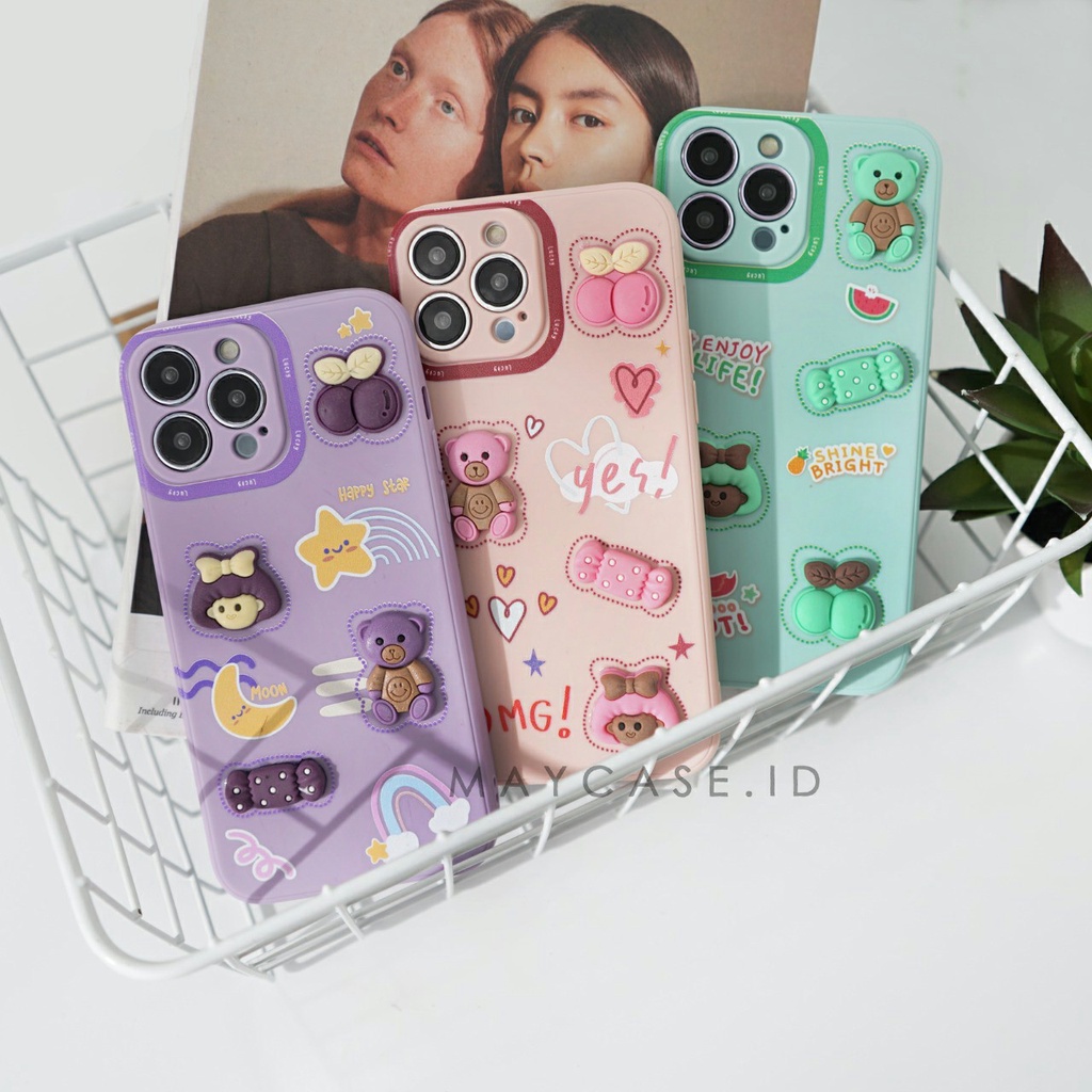 Jual Softcase 3D Boneka Timbul [3D8] Oppo A77s A57 2022 A76 A96 A36 A15 ...