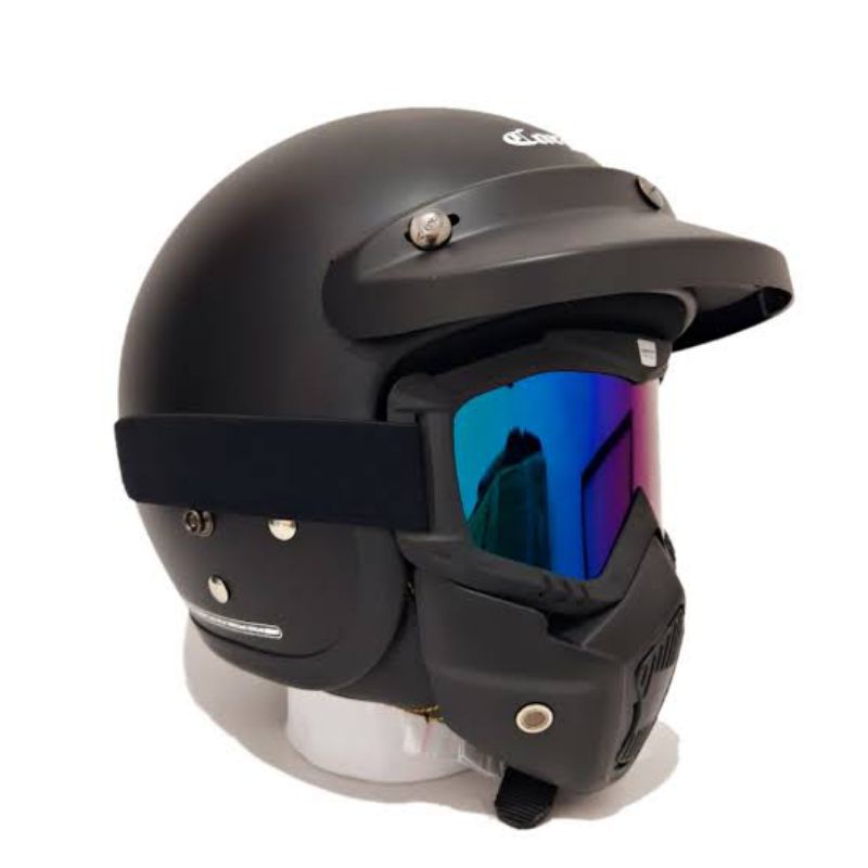 Jual HELM GOGGLE MASK BOGO RETRO DEWASA FULL LEHER SNI | Shopee Indonesia