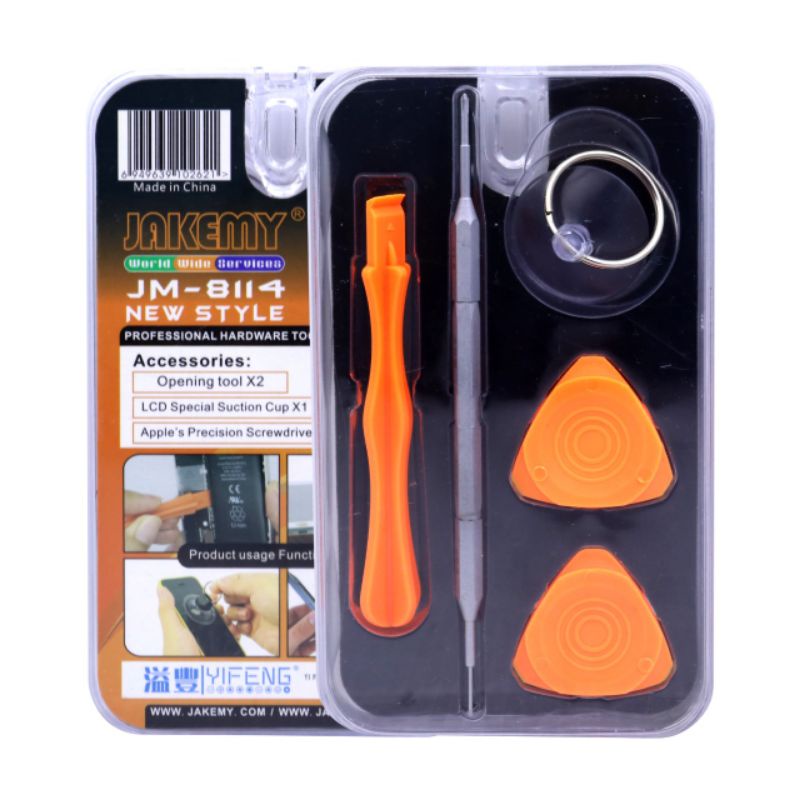 Jual OBENG SET JAKEMY JM-8114 5 IN 1 FOR IPHONE ORIGINAL | Shopee Indonesia