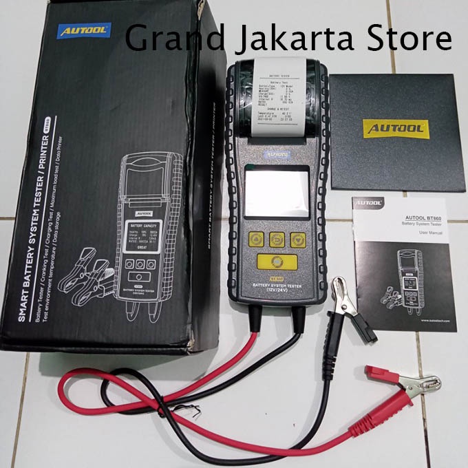 Jual Car Battery Tester Printer BT860 AUTOOL Aki Accu Baterai BT-860 ...
