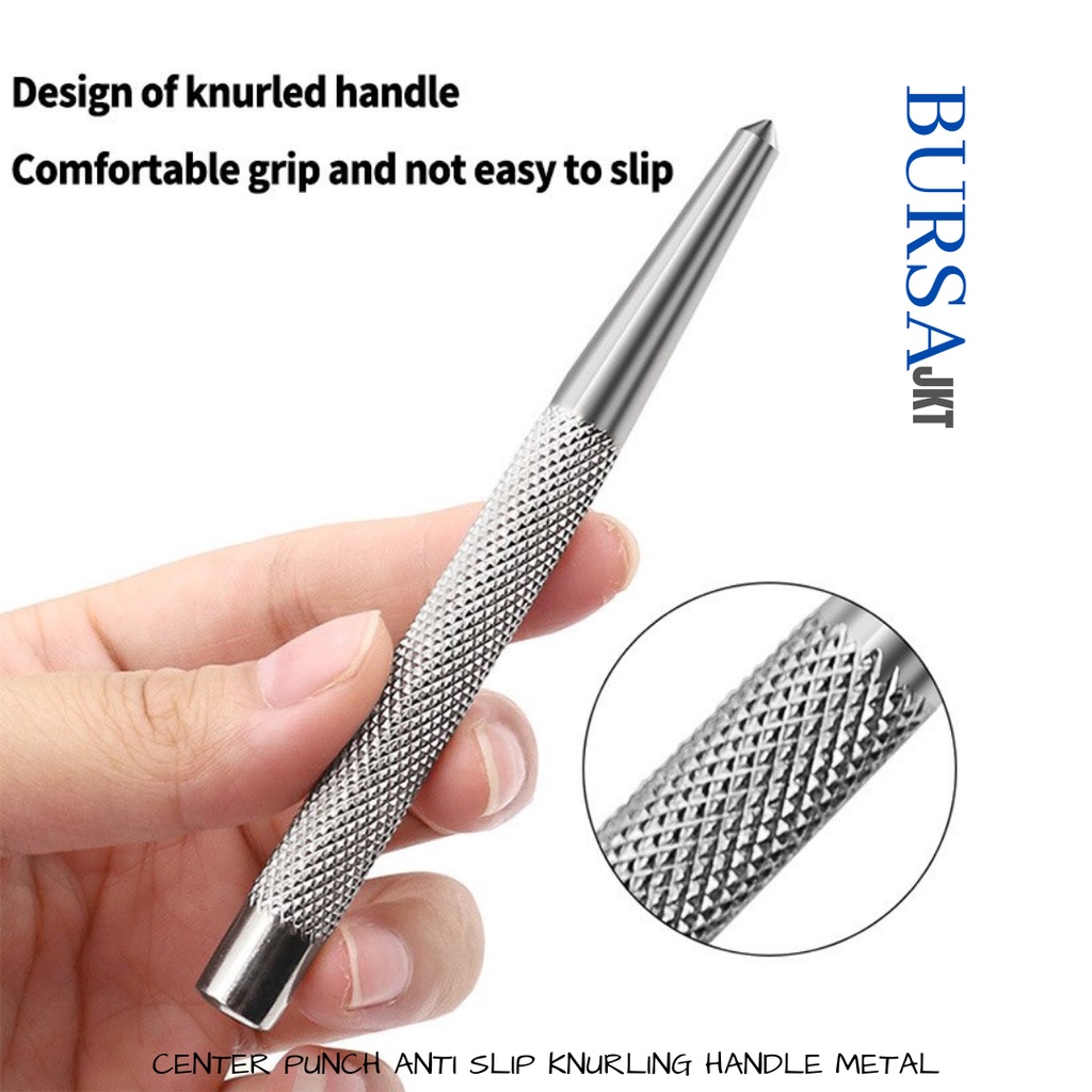 Jual CENTER PUNCH KNURLING ANTI SLIP PENANDA TITIK MATA BOR HAMMER ...