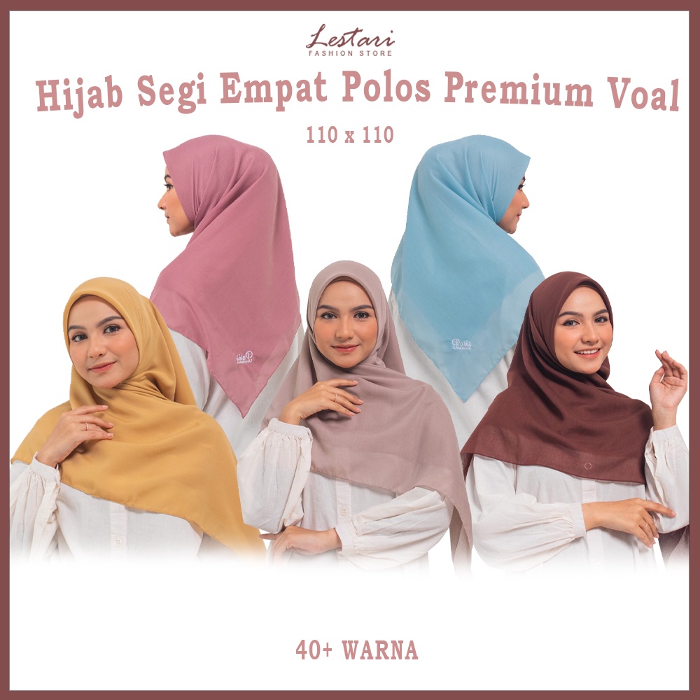 Jual Hijab Segi Empat Polos Paris Premium - Hijab Jilbab Kerudung Segi Empat Segiempat Paris ...