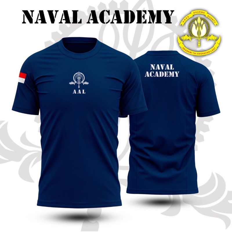 Jual Baju Kaos Taruna Akademi Angkatan Laut / Kaos Olahraga AAL Lengan Pendek Bahan Dry-fit ...