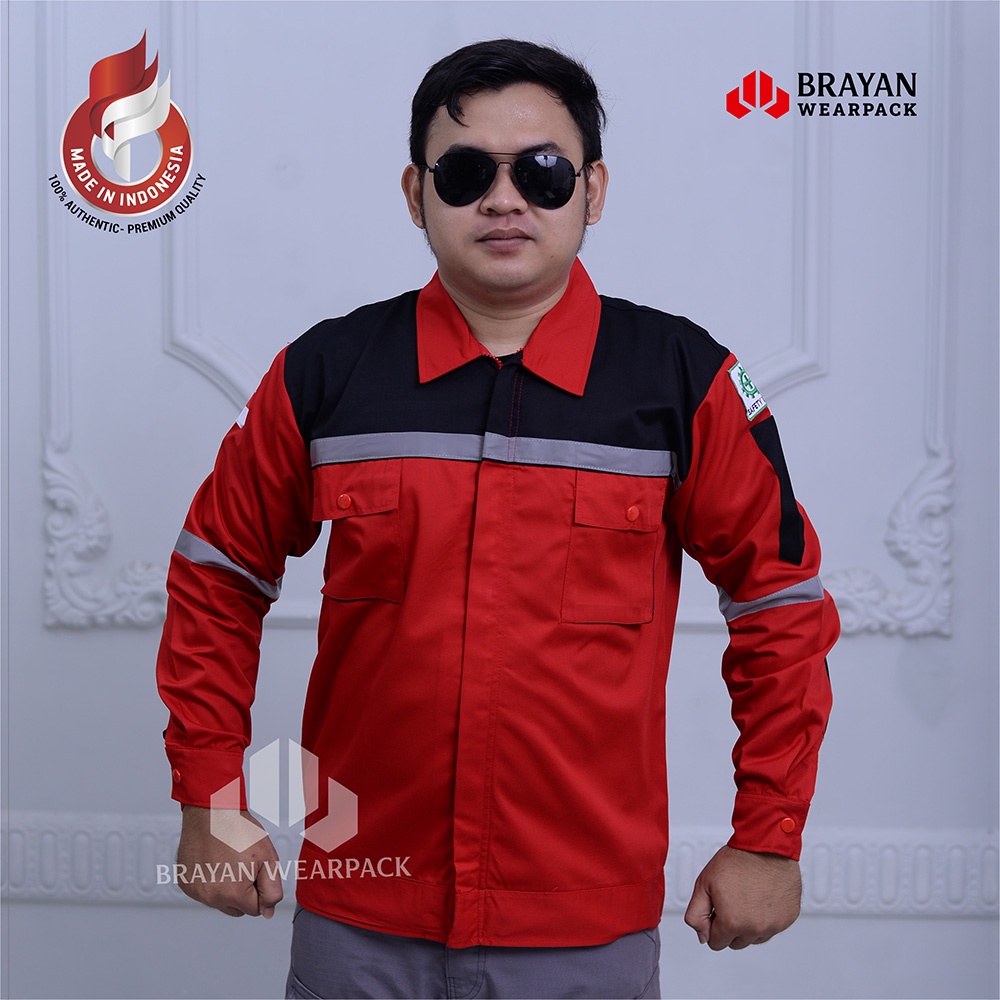 Jual Baju Kerja Wearpack Safety Kemeja Proyek Lengan Panjang Werpak ...