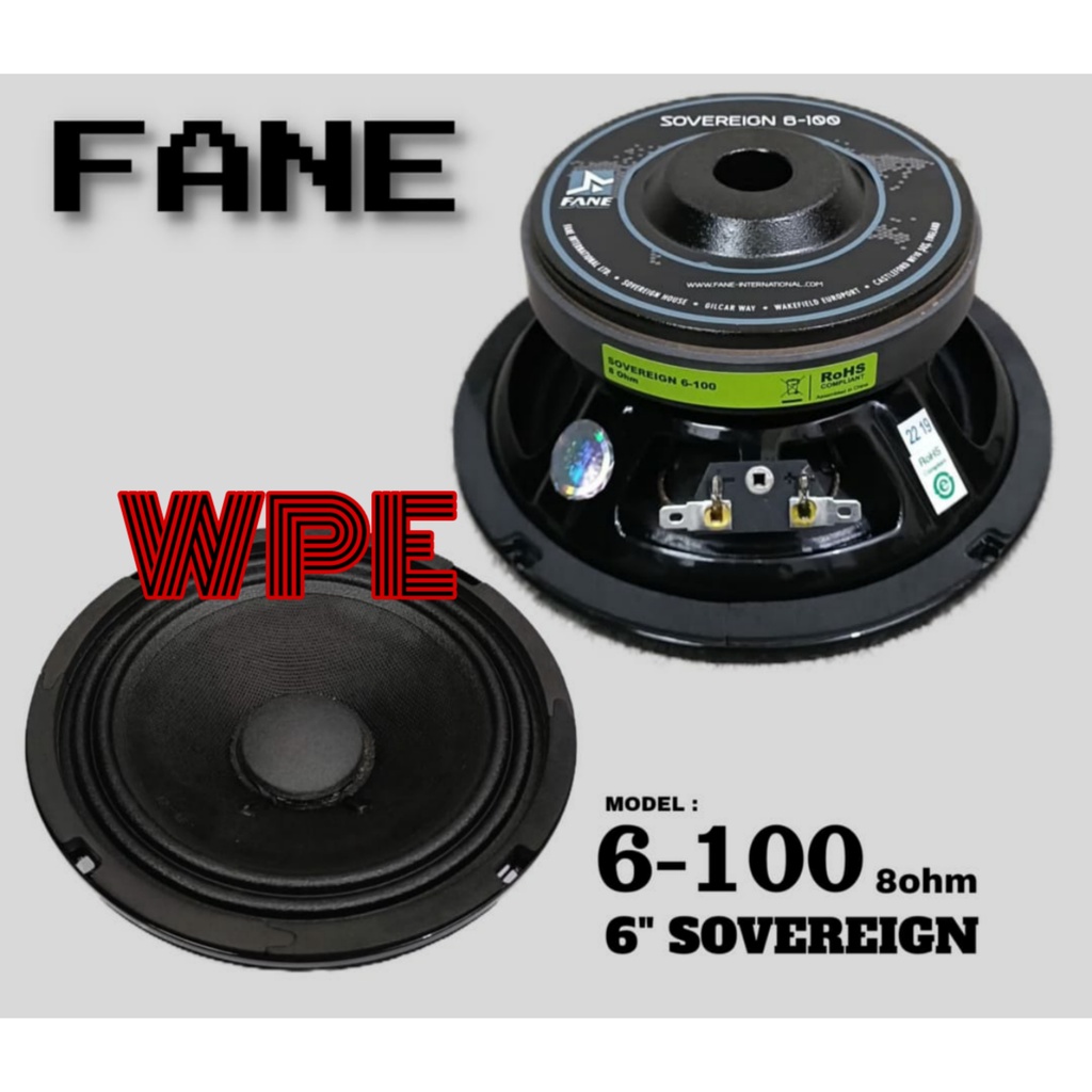 Jual speaker komponen fane sovereign 6-100 6inch 8ohm original | Shopee ...