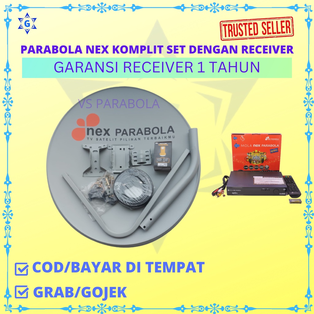 Jual PARABOLA KUBAND RECEIVER NEX MERAH KOMPLIT ANTENA NEX SOLID ABU2 ...