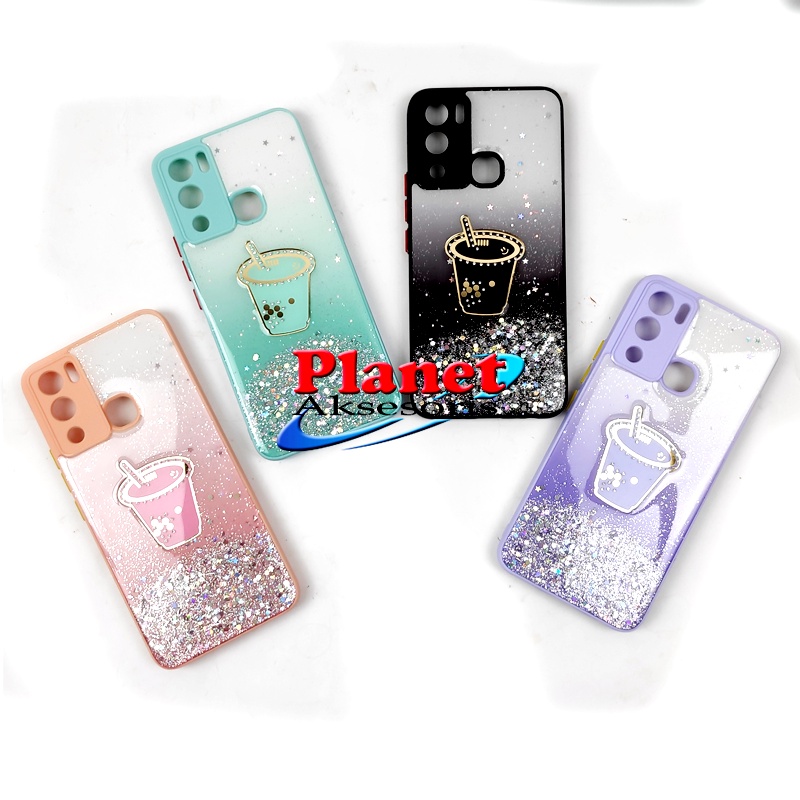 Jual Infinix Hot 12i / Hot 12 Play Case Candy Macaron Gliter Boba ...