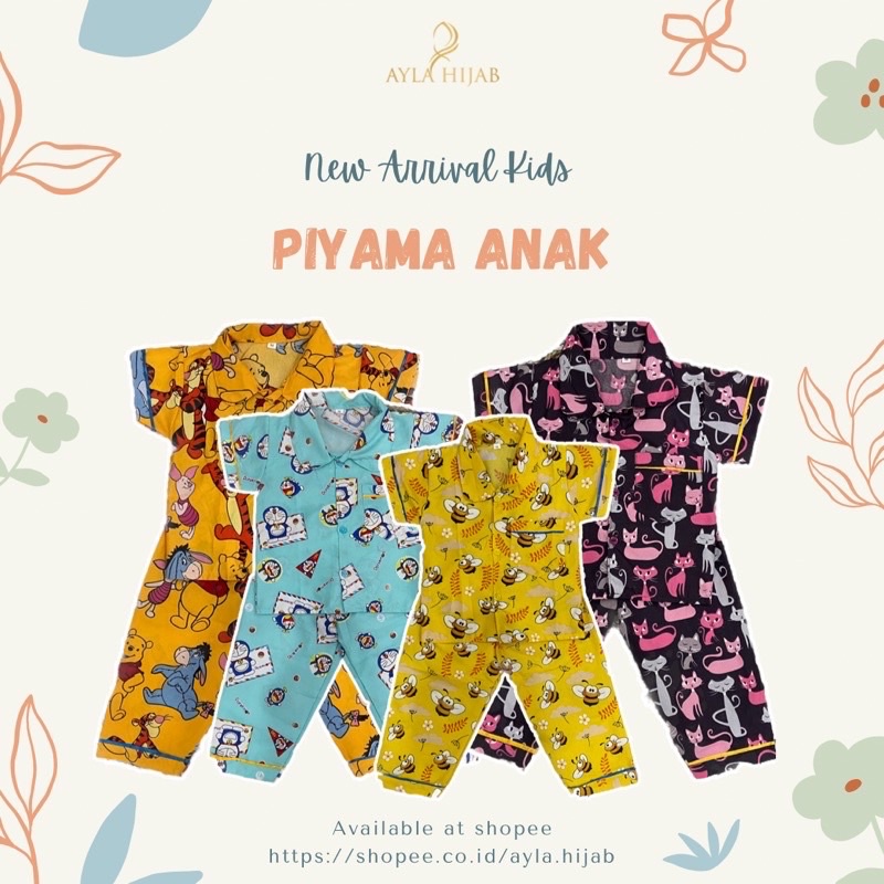 Jual (20+ MOTIF) Piyama Anak Motif Lucu Usia 1-5th (BISA PILIH MOTIF ...