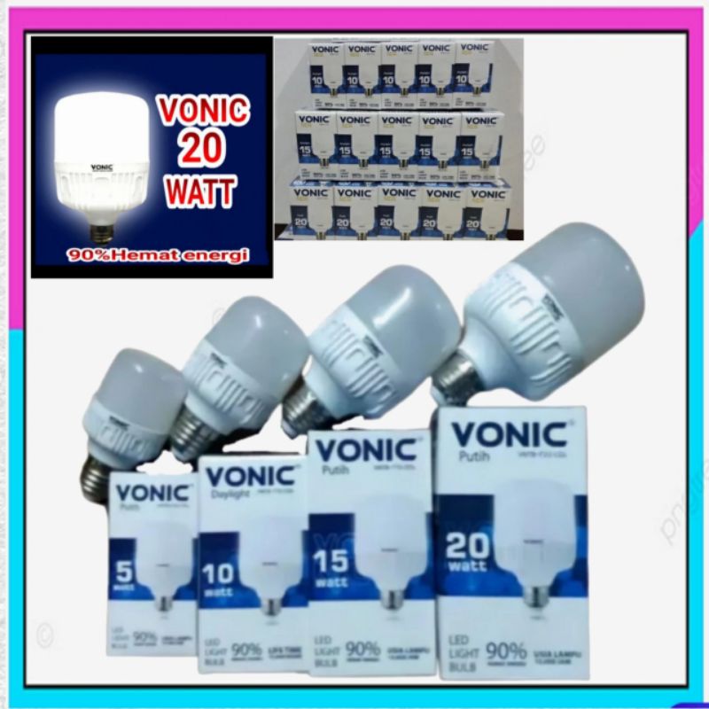 Jual Lampu LED VONIC 10 Watt 15 Watt dan 20 Watt Cahaya Putih Murah ...