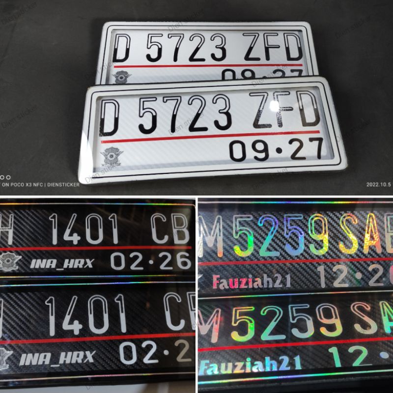 Jual PLAT NOMOR SEPEDA MOTOR AKRILIK VARIASI KARBON | Shopee Indonesia