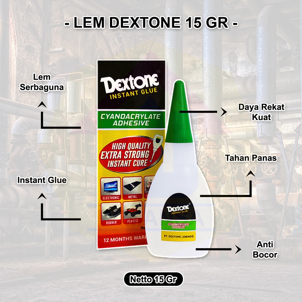 Jual LEM DEXTONE 15 GR - INSTANT GLUE | Shopee Indonesia