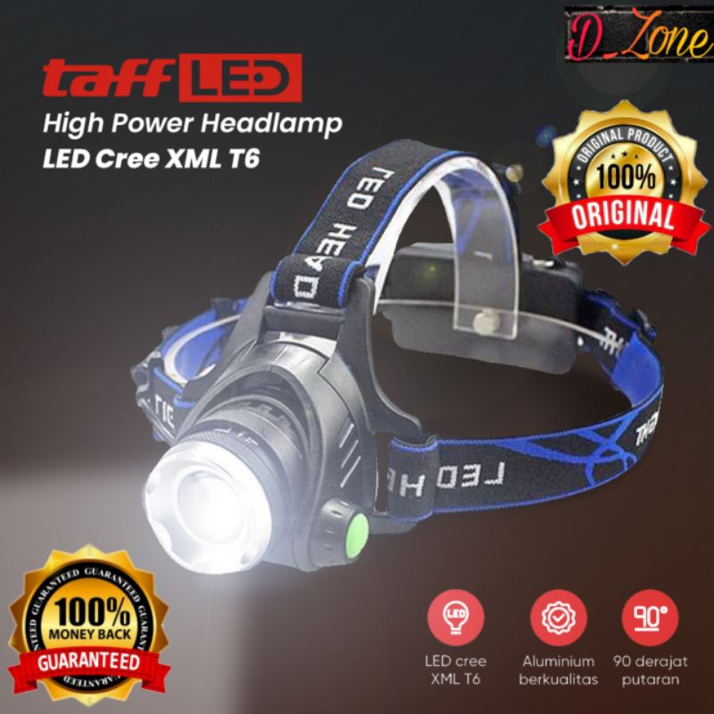 Jual SENTER KEPALA LED CREE XML T6 1 SET HEADLAMP LED ZOOM IN ZOOM OUT ORIGINAL | Shopee Indonesia