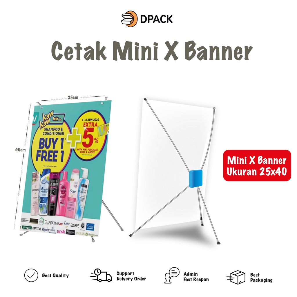 Jual CETAK MINI X BANNER/ CETAK BANNER MEJA / STANDING TABLE, STAND ...