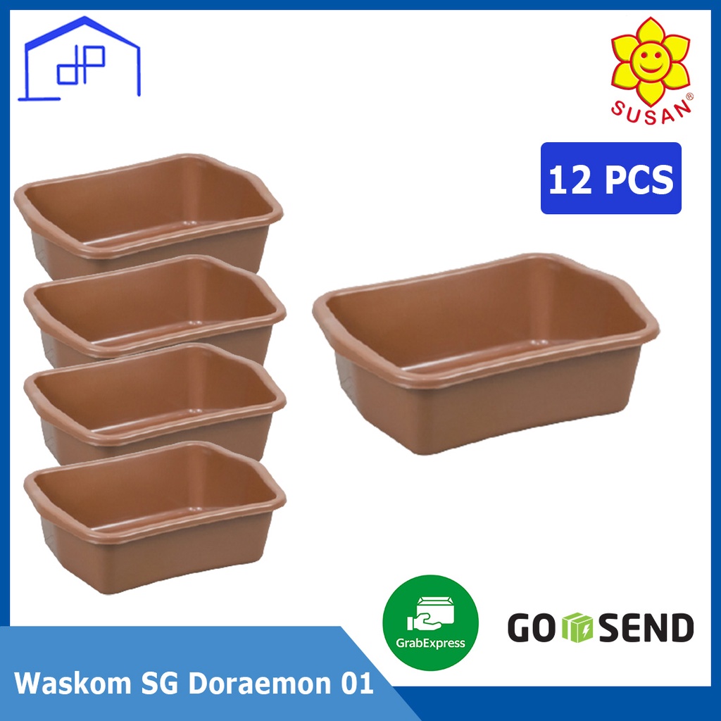 Jual (12PCS) - WASKOM DORAEMON 01 / BASKOM PLASTIK / BASKOM KOTAK KECIL ...