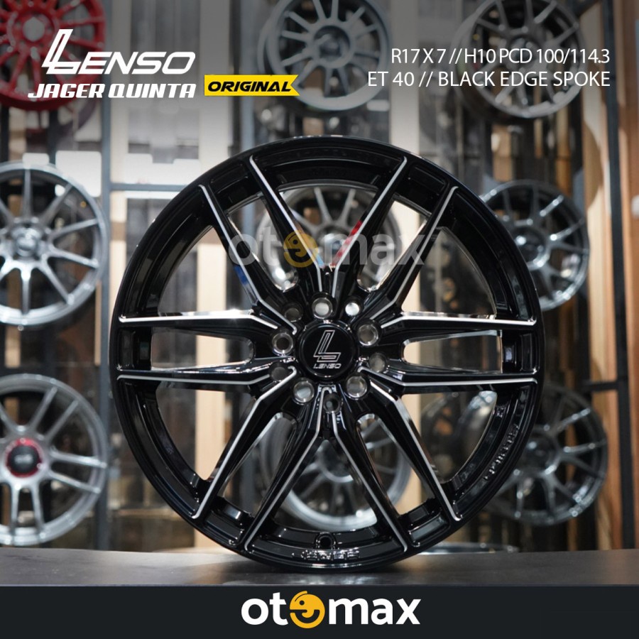 Jual Velg Mobil Lenso Jager Quinta Original Ring 17 H10 Black Edge Spoke | Shopee Indonesia
