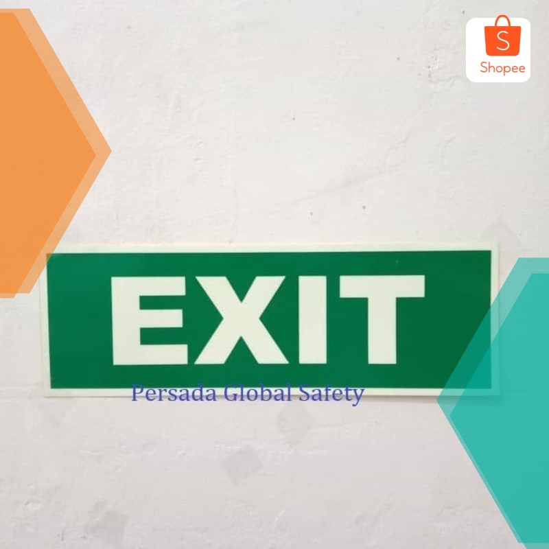 Jual Murah SIGN AKRILIK EXIT 30X10 RAMBU K3 STICKER STIKER SIGN Elegan ...